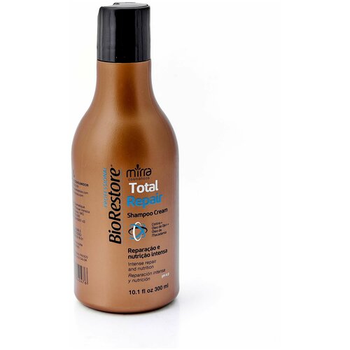 Шампунь крем для волос Shampoo Cream Total Repair BioRestore Mirra Cosmeticos ph-4.0