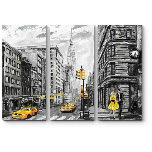 Модульная картина Пасмурный день в Нью-Йорке 70x50