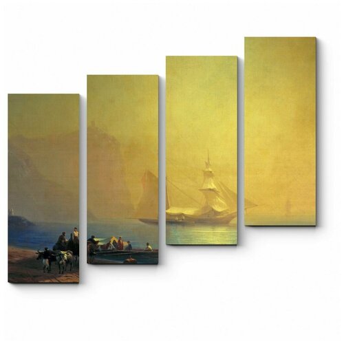 Модульная картина Утро на морском берегу. Судак. 1856 год.90x78