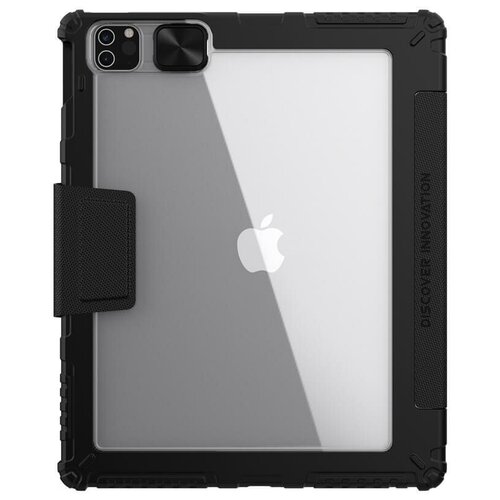 Противоударный чехол BUMPER NILLKIN LEATHER CASE PRO c защитой камеры для iPad Pro 12.9 2020 / 2021 черный