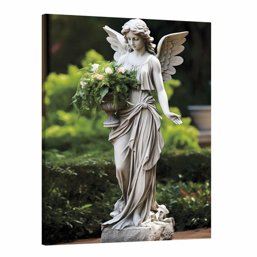 Интерьерная картина 50х70 "Ангел в саду"