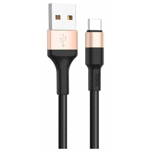 Кабель Hoco Кабель HOCO X26 Xpress charging data cable for Type-C 1M, 3.0А, black＆red, 1 м, 1 шт., черный/золотой