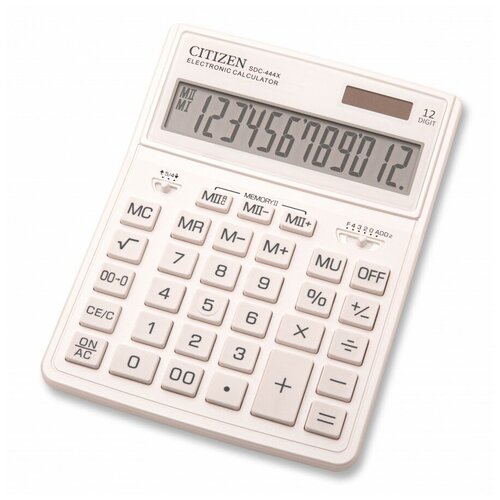 Калькулятор бухгалтерский CITIZEN SDC-444X, белый
