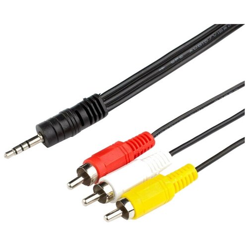 Atcom 3xRCA - mini jack 3.5 mm (AT7320), 1.8 м, черный