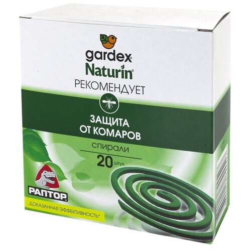 Спираль Gardex Спираль от комаров Gardex Раптор Эффект, 300 г, 20 шт., зеленый