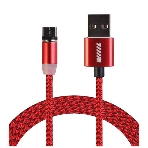 Кабель WIIIX магнитный USB - USB Type-C (CBM980-UTC-10), 1 м, красный