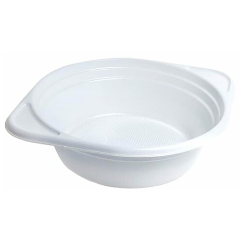 OfficeClean тарелки одноразовые пластиковые, 500 мл, 100 шт., белый