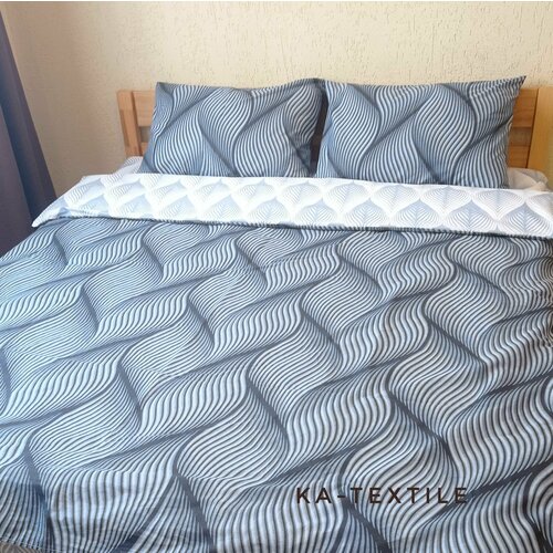 Комплект постельного белья KA-textile, Перкаль, 2-х спальный, наволочки 70х70, простыня 160х200на резинке, Эшер