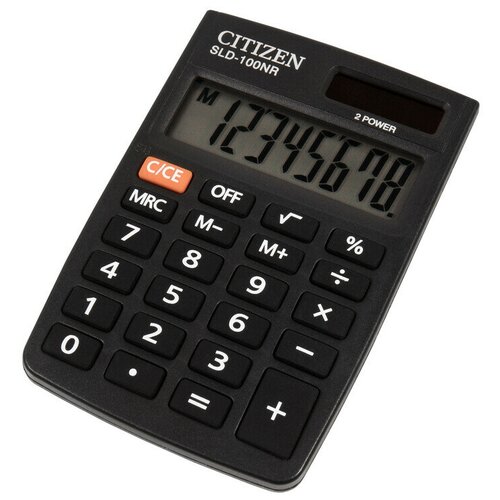 Калькулятор карманный CITIZEN SLD-100NR, черный, 3 шт.