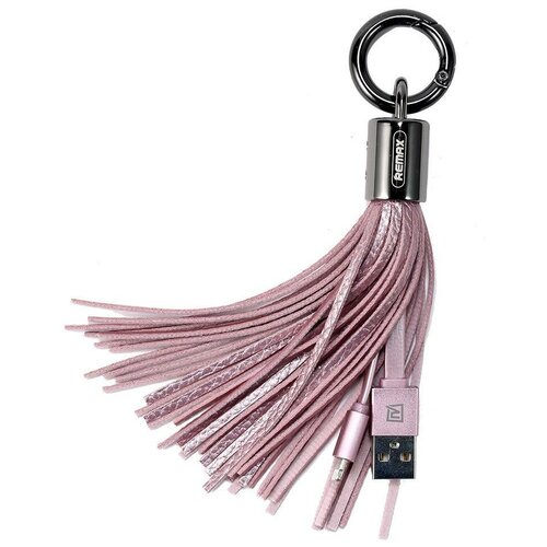 Кабель Remax Tassels USB - Apple Lightning (RC-053i), 0.14 м, 1 шт., розовый