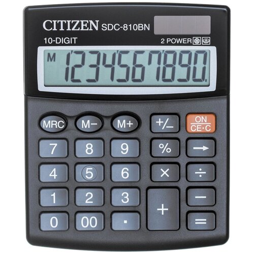 Калькулятор бухгалтерский CITIZEN SDC-810BN, черный
