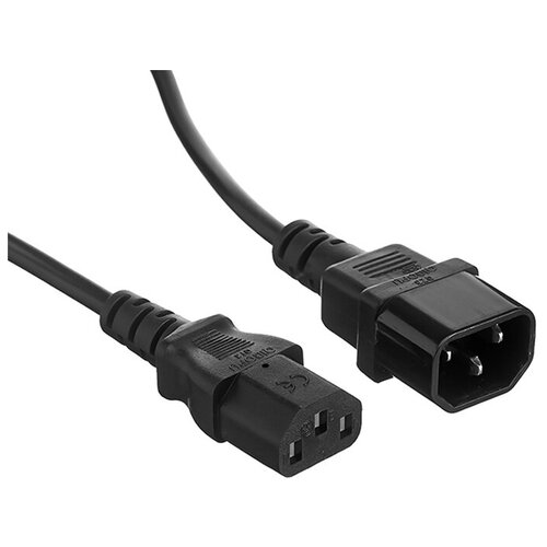 EXEGATE кабели EP280632RUS Кабель монитор - компьютер UPS->устройство Power EC-5P IEC 320 С13->С14 VDE-250V-3 1.0mm2, медь, черный, 5м.