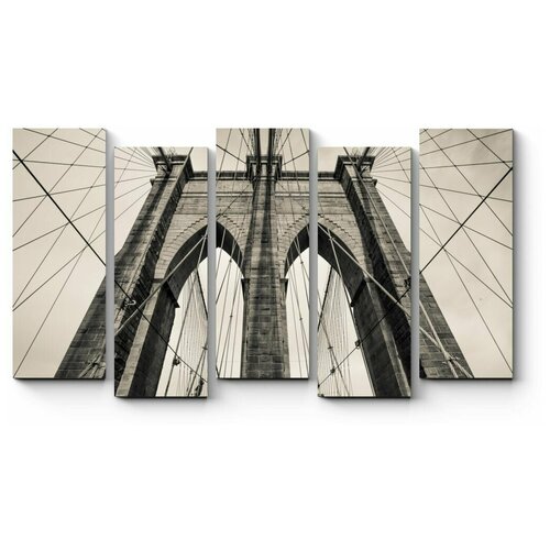 Модульная картина Бруклинский мост, винтаж 90x52