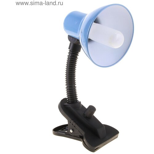 Лампа настольная Е27 , светорегулятор, на зажиме (220В) голубая (108А) RISALUX