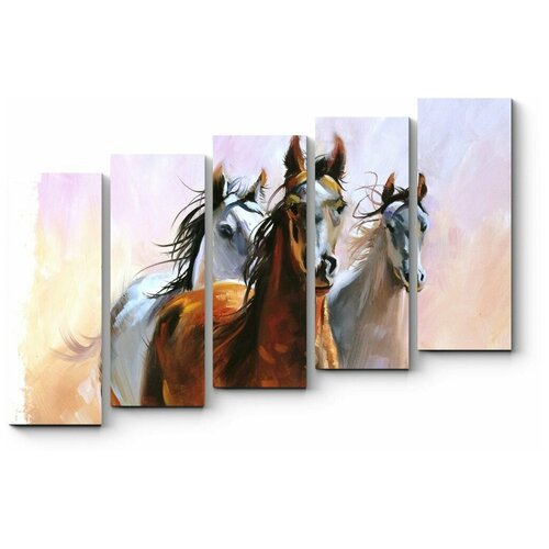 Модульная картина Трио бегущих по пустыне 200x140