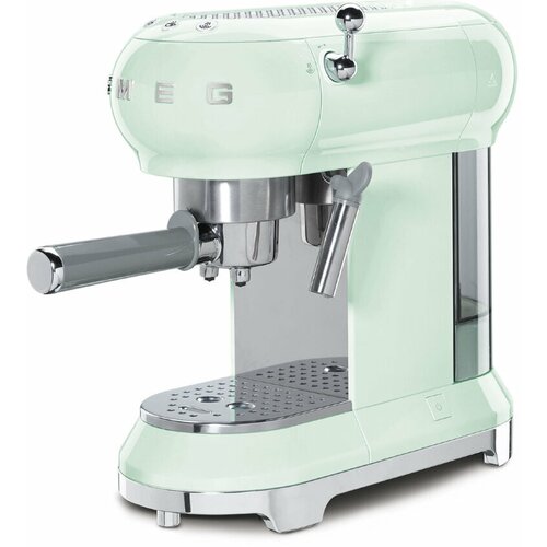 Кофеварка  рожковая Smeg ECF01, пастельный зеленый