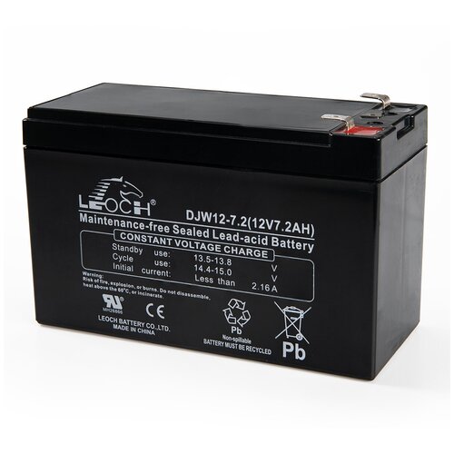 Аккумуляторная батарея Leoch DJW 12-7.2 (12В, 7.2Ач)