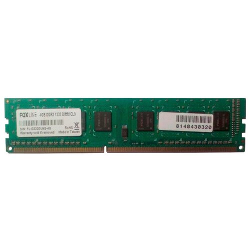 Оперативная память Foxline 4 ГБ DDR3 DIMM CL9 FL1333D3U9S-4G