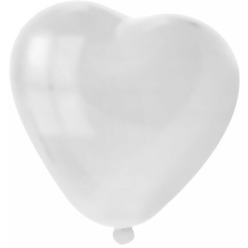 Воздушные шары «Сердце» 12»/30см (набор 15 шт), белый