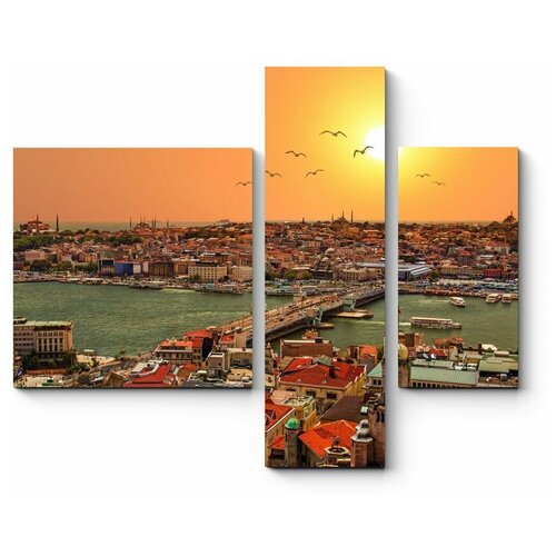 Модульная картина Панорама солнечного Стамбула 100x83