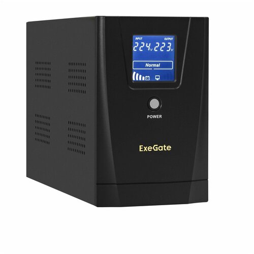 Exegate ИБП Exegate EX292630RUS ExeGate SpecialPro Smart LLB-2000. LCD. AVR.1SH.2C13. RJ. USB