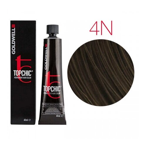 Goldwell Topchic стойкая крем-краска для волос, 4N средне-коричневый, 60 мл