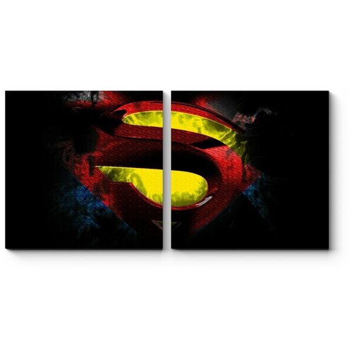 Модульная картина Логотип Супермена100x50