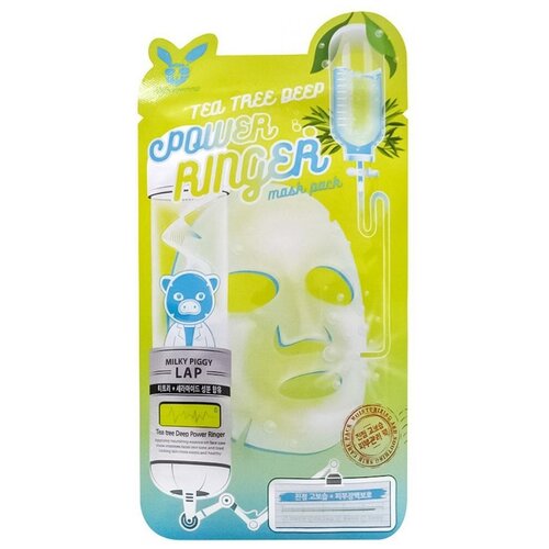 Тканевая маска для лица ЧАЙНОЕ ДЕРЕВО Elizavecca Face Care Tea Tree Deep Power Ringer Mask Pack