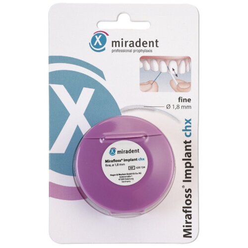 Флосс miradent Mirafloss Implant chx 1,8 мм для имплантов/брекетов