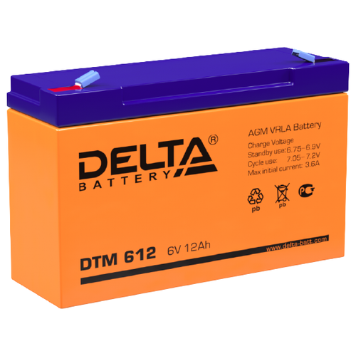 Аккумуляторная батарея DELTA Battery DTM 612 6В 12 А·ч