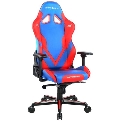 Компьютерное кресло DXRacer OH/G8200 игровое, обивка: искусственная кожа, цвет: синий/красный