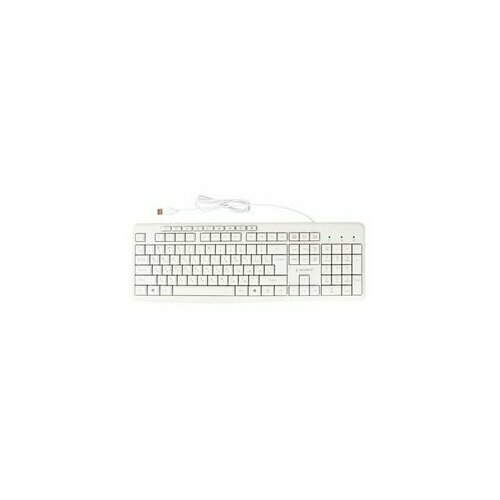 Клавиатура Gembird KB-8430M, USB, белый, 113 клавиш, 9 кнопок управления мультимедиая RU