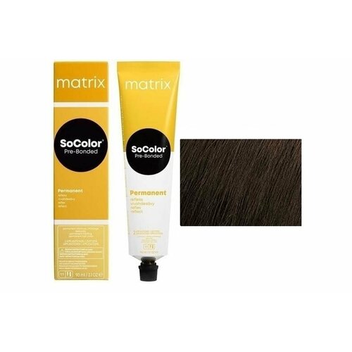 MATRIX, SOCOLOR Pre-Bonded, Крем-краска для волос №6AA, темный блондин глубокий пепельный, 90 мл