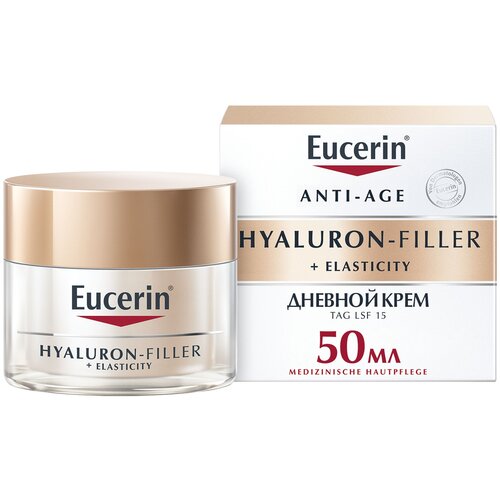 Eucerin Hyaluron-Filler+Elasticity Крем для дневного ухода за кожей лица SPF 15, 50 мл