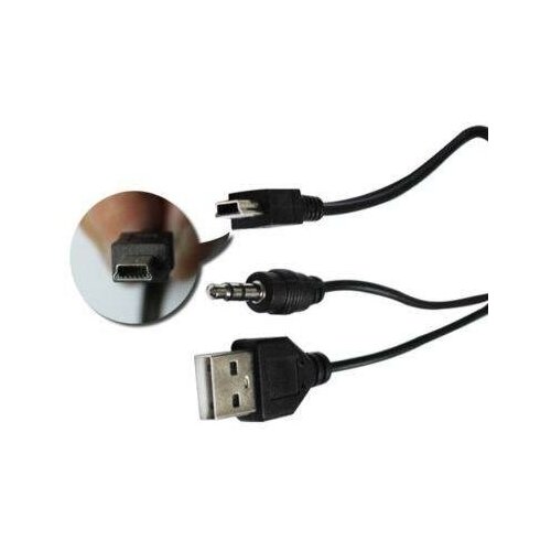 Кабель mini USB - Aux/usb 0.3m для колонок