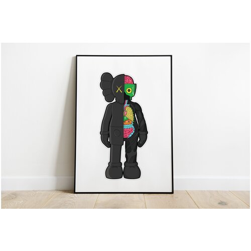 Плакат "KAWS" / Формат А3 (30х42 см) / Постер для интерьера