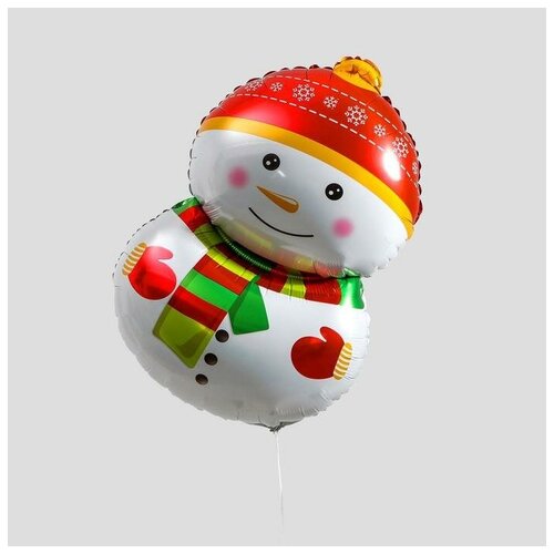 Шар фольгированный 24" «Снеговик в шарфике»