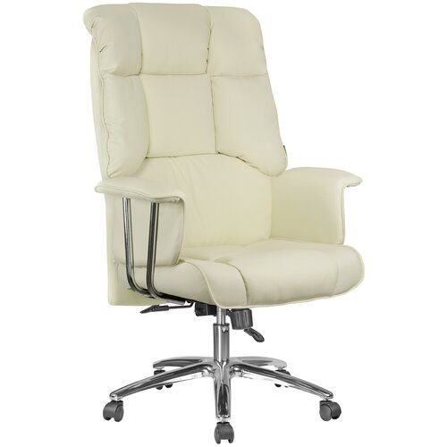 Компьютерное кресло Riva 9502 для руководителя, обивка: искусственная кожа, цвет: кремовый