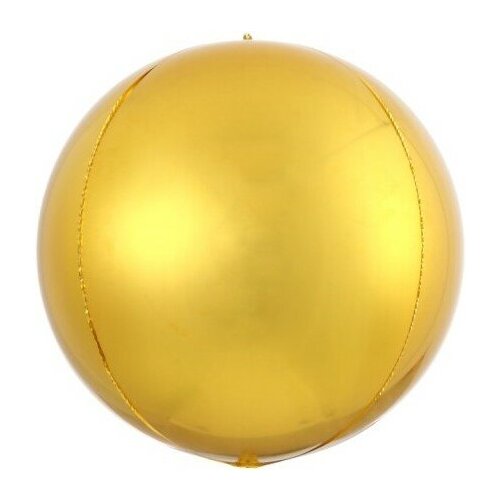 Шар (9'/23 см) Мини-сфера 3d, Золото, 1 шт.