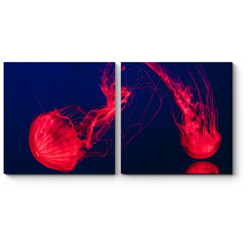 Модульная картина Алая медуза 120x60