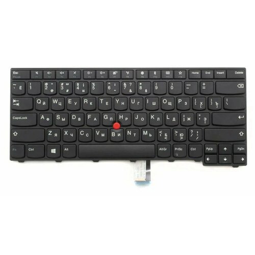 Клавиатура для ноутбука Lenovo 01EN531 черная с черной рамкой и стиком