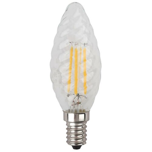 ЭРА Лампа светодиодная филаментная ЭРА E14 5W 2700K прозрачная F-LED BTW-5W-827-E14 Б0027935