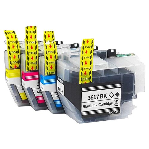 Комплект картриджей LC-3617 для Brother MFC-J2330/J2730/J3530/J3930, 4 цвета: черный, желтый, пурпурный, голубой, для струйного принтера, совместимый