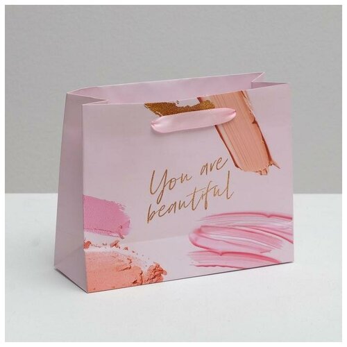 Пакет ламинированный горизонтальный «You are beautiful», 22 × 17.5 × 8 см
