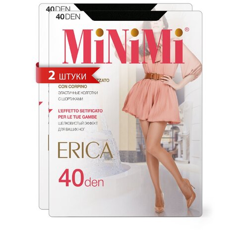 Колготки MiNiMi Erica, 40 den, 2 шт., размер 3/M, черный