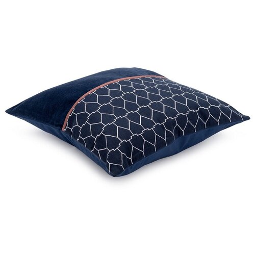 Чехол на подушку из хлопкого бархата с геометрическим принтом темно-синего цвета из коллекции ethnic Tkano FD-TK21-CC0017 удалить