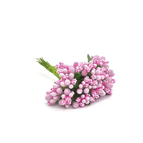 AR554 Букетик декоративных цветов, 2см (12шт/упак) (розовый), 12 шт