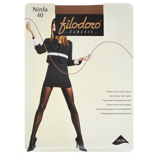 Колготки  Filodoro Classic Ninfa, 40 den, размер 4, коричневый, бежевый