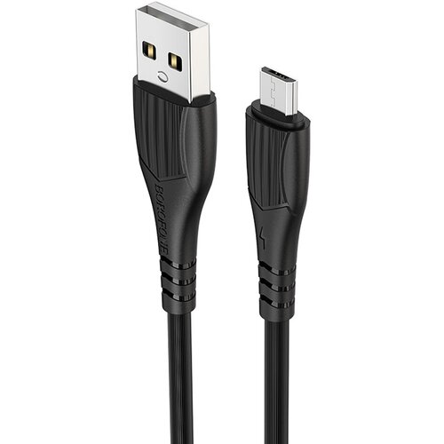 Кабель USB - микро USB Borofone BX37 Wieldy, 1.0м, 2.4A, цвет: чёрный
