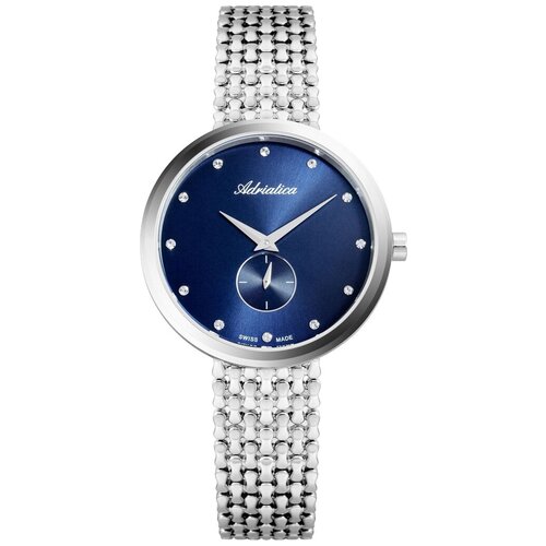 Наручные часы Adriatica Essence A3724.5145Q, серебряный, синий